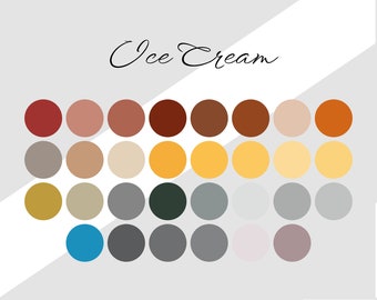 Ice Cream Color Palette - Etsy