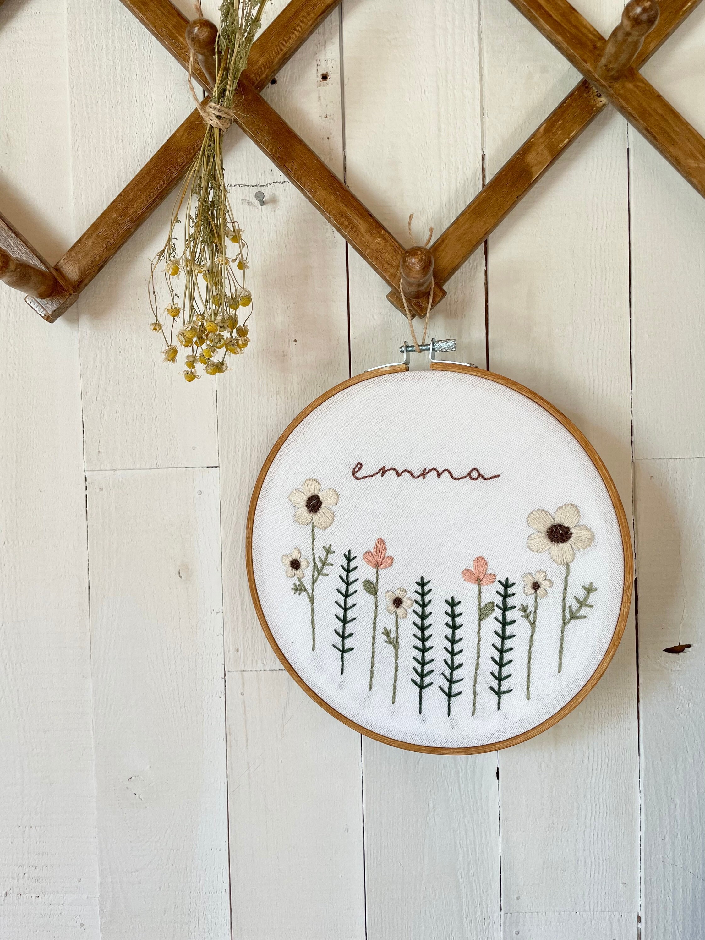 Keepsake Embroidery | Custom Name Embroidery Hoop | Nursery Decor ...