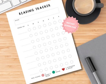 Reading Log Printable Reading Challenge Reading Tracker Book Review ...