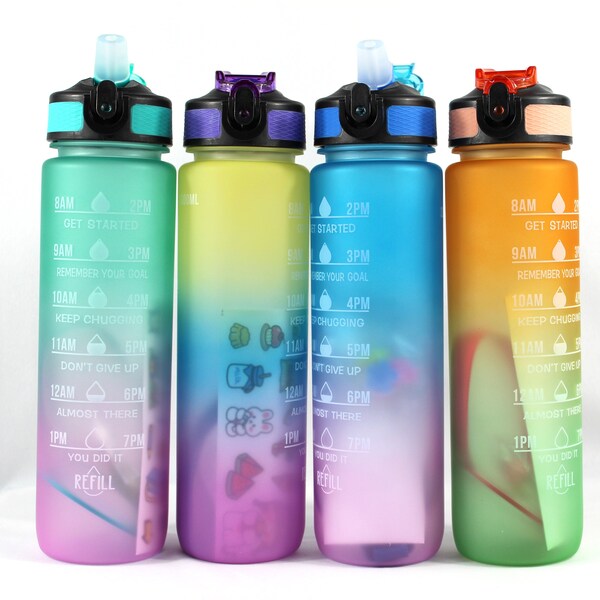Motivational Water Bottle With Straw - Etsy
