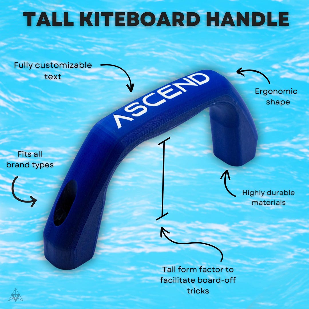 Tall Kiteboard Handle – Custom Engraved - Multi Colored - Kiteboarding ...