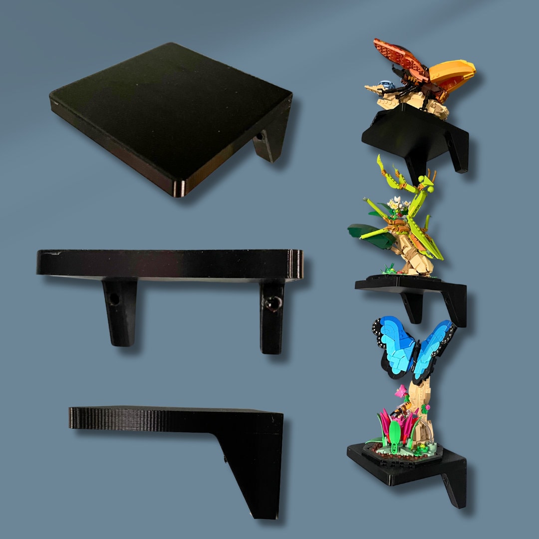 Wall Mounted 3D Printed Shelf, Modern Floating Display, Minimalist Home ...