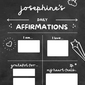 Daily Affirmations Digital Download Reusable Printable Wall Art Decor ...