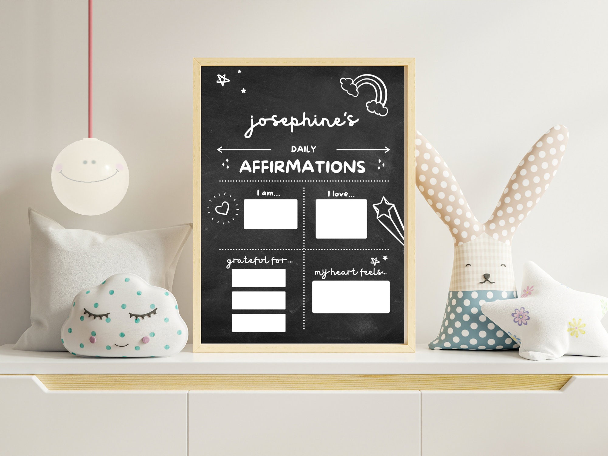 Daily Affirmations Digital Download Reusable Printable Wall Art Decor ...