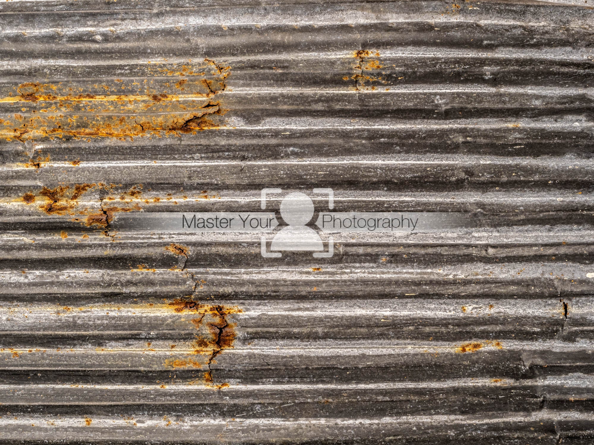 Photograph of a Rusted Corrugated Steel Panel. for Use as a Photoshop ...