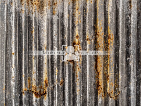 Photograph of a Rusted Corrugated Steel Panel. for Use as a - Etsy