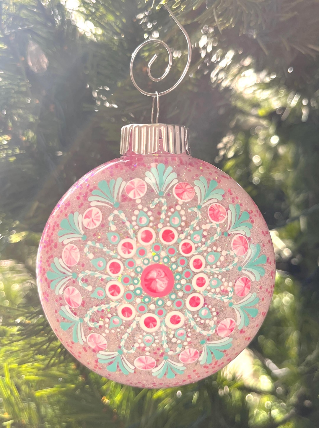 Candy Canes Ornament Dot-painted - Etsy