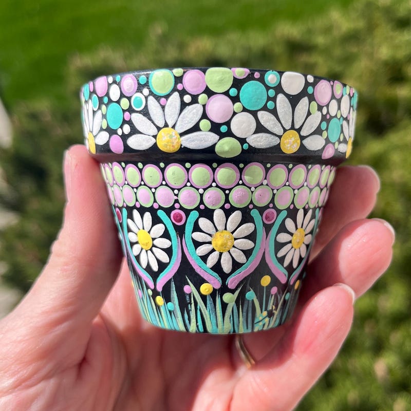 Dot Mandala Pot - Etsy