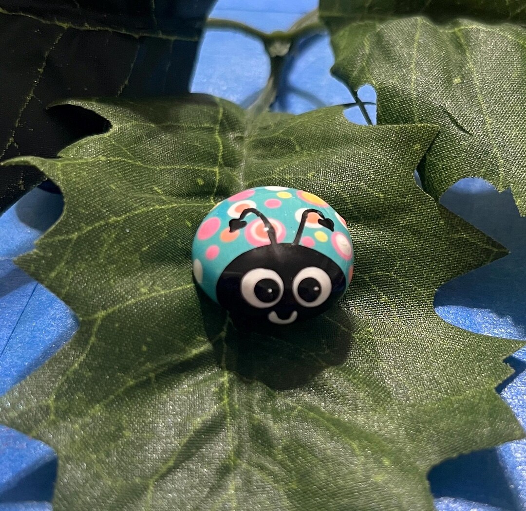 Love Bug Insect Stone Dot Painted Magnet - Etsy