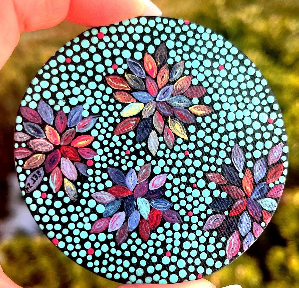 3” Magnet Flowers & Hand Painted Leaves - Etsy