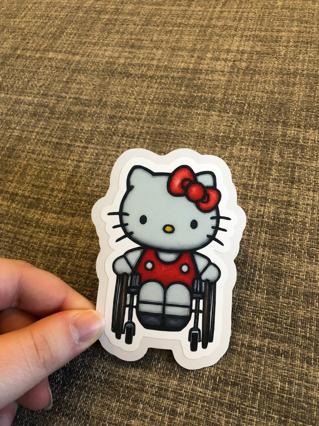 Wheelchair Hello Kitty Stickers - Etsy