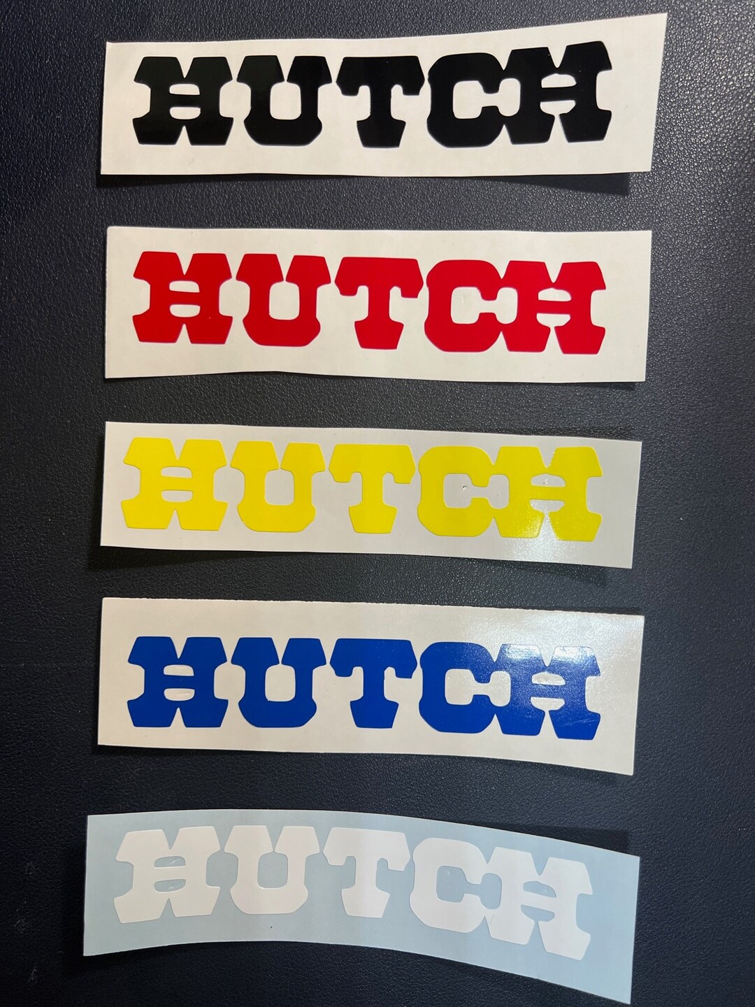 TWO Hutch 4.5" X .887" Rub on Bmx Sticker Assorted Colors Available ...