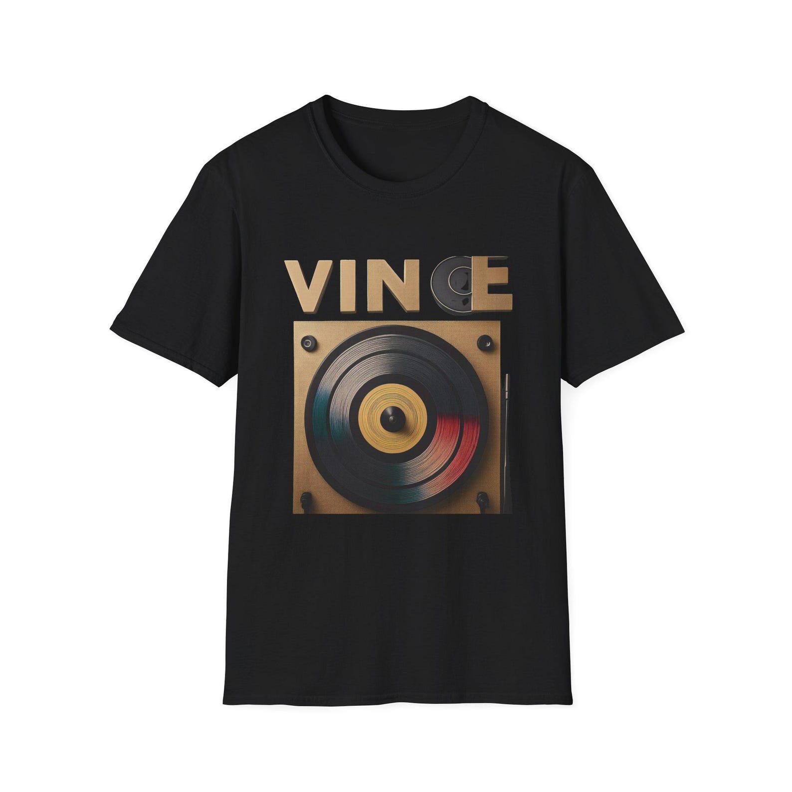 Retro Vinyl Record Unisex T-shirt | Music Lover Gift, Vintage Style Tee ...