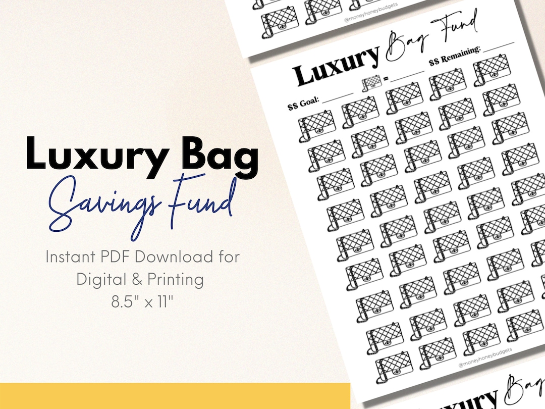 Luxury Bag Money Savings Tracker | Cash Envelope Stuffing Purse Tracker ...