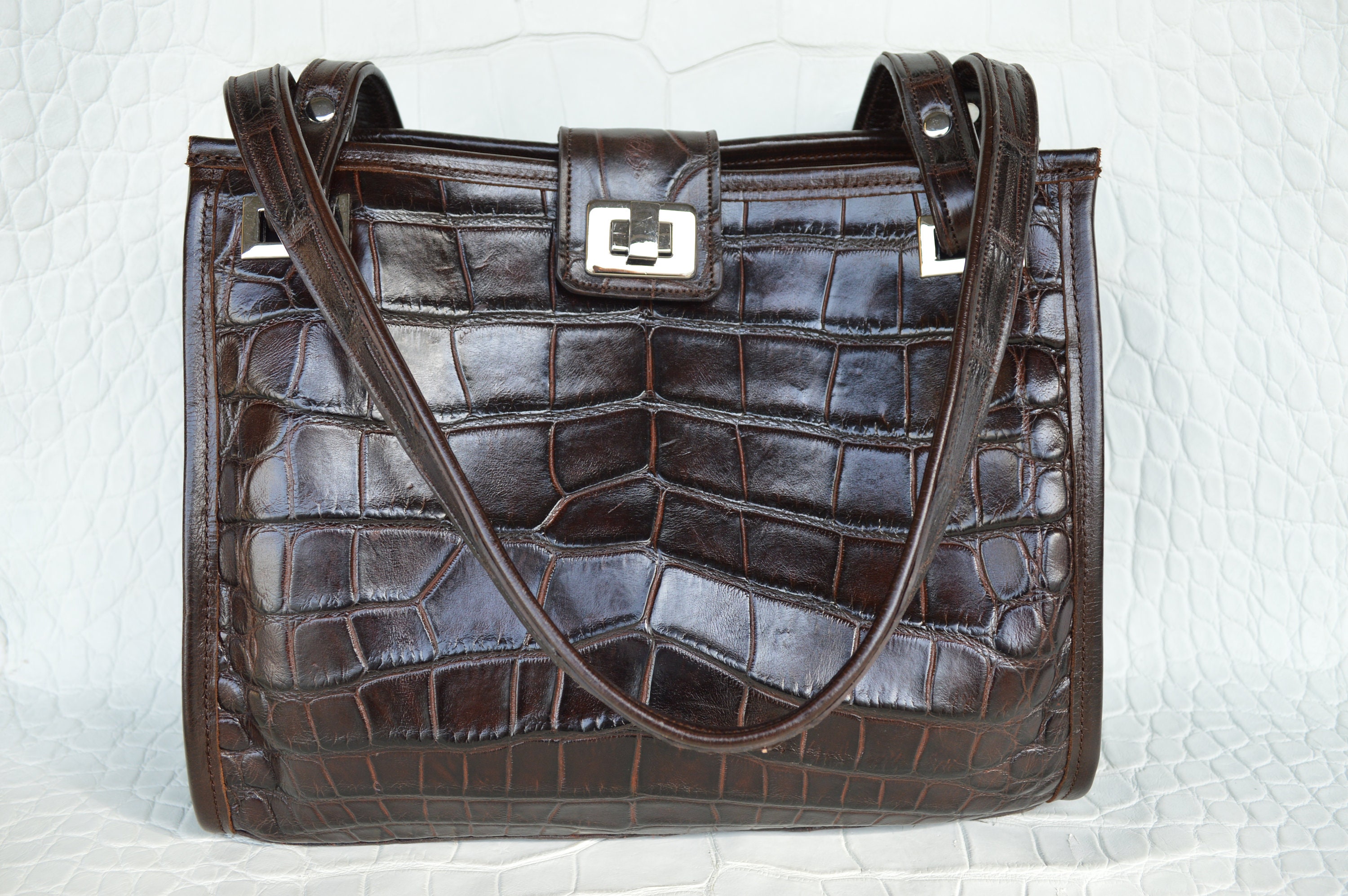Genuine Wild Caught Alligator Leather "the Handbag" - Etsy