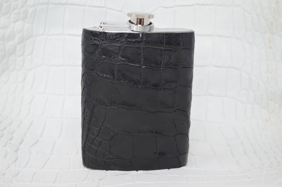 Genuine Wild Caught Alligator Leather Flask - Etsy