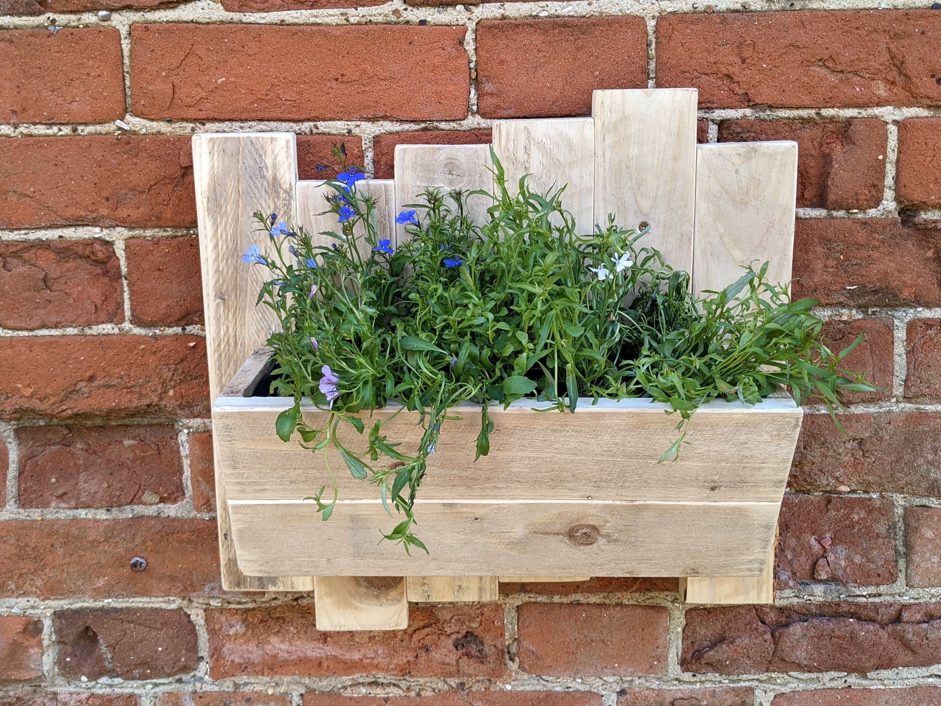 Outdoor Planter With Trough Rustic Style, Reclaimed Wood - Etsy