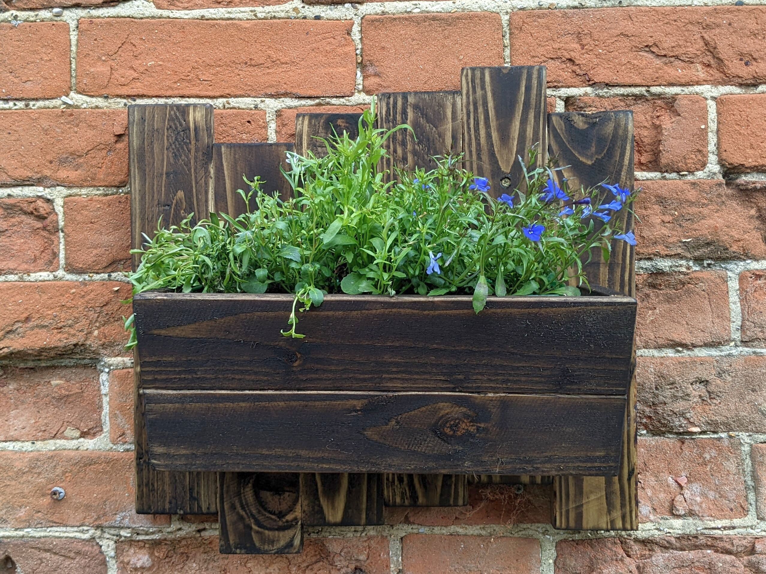 Outdoor Planter With Trough Rustic Style, Reclaimed Wood - Etsy