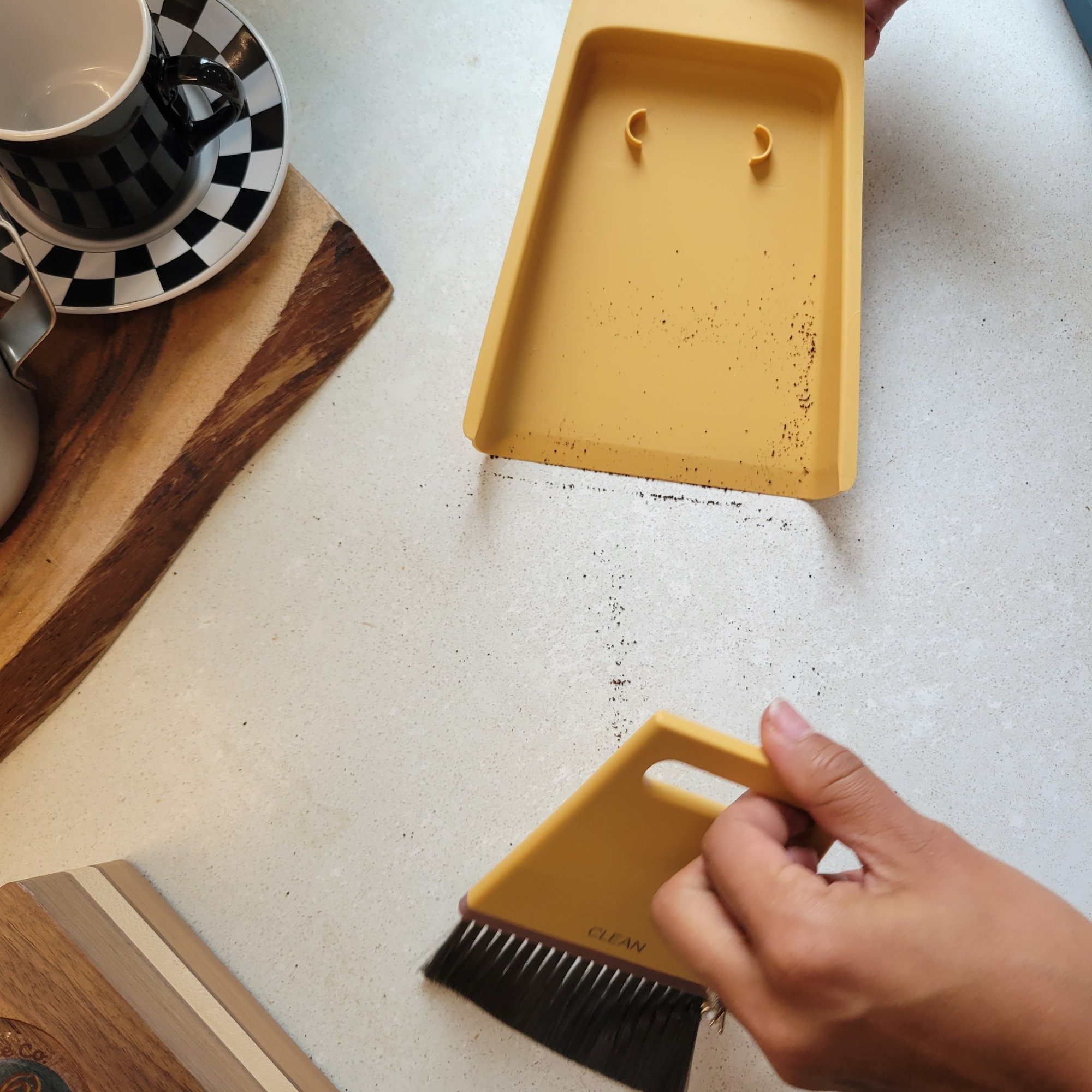 3-piece Aesthetic Nested Broom, Duster, and Dustpan Set for Cleaning ...