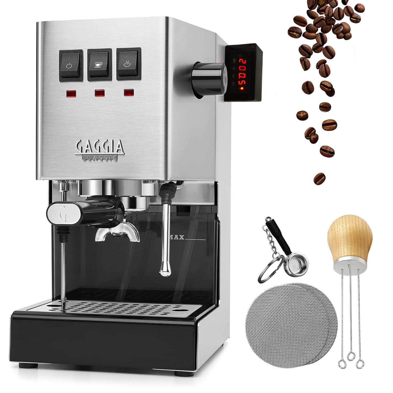 Modified Gaggia Classic Pro Evo W/ Upgrade Kit for Brew, Steam, & Flow ...