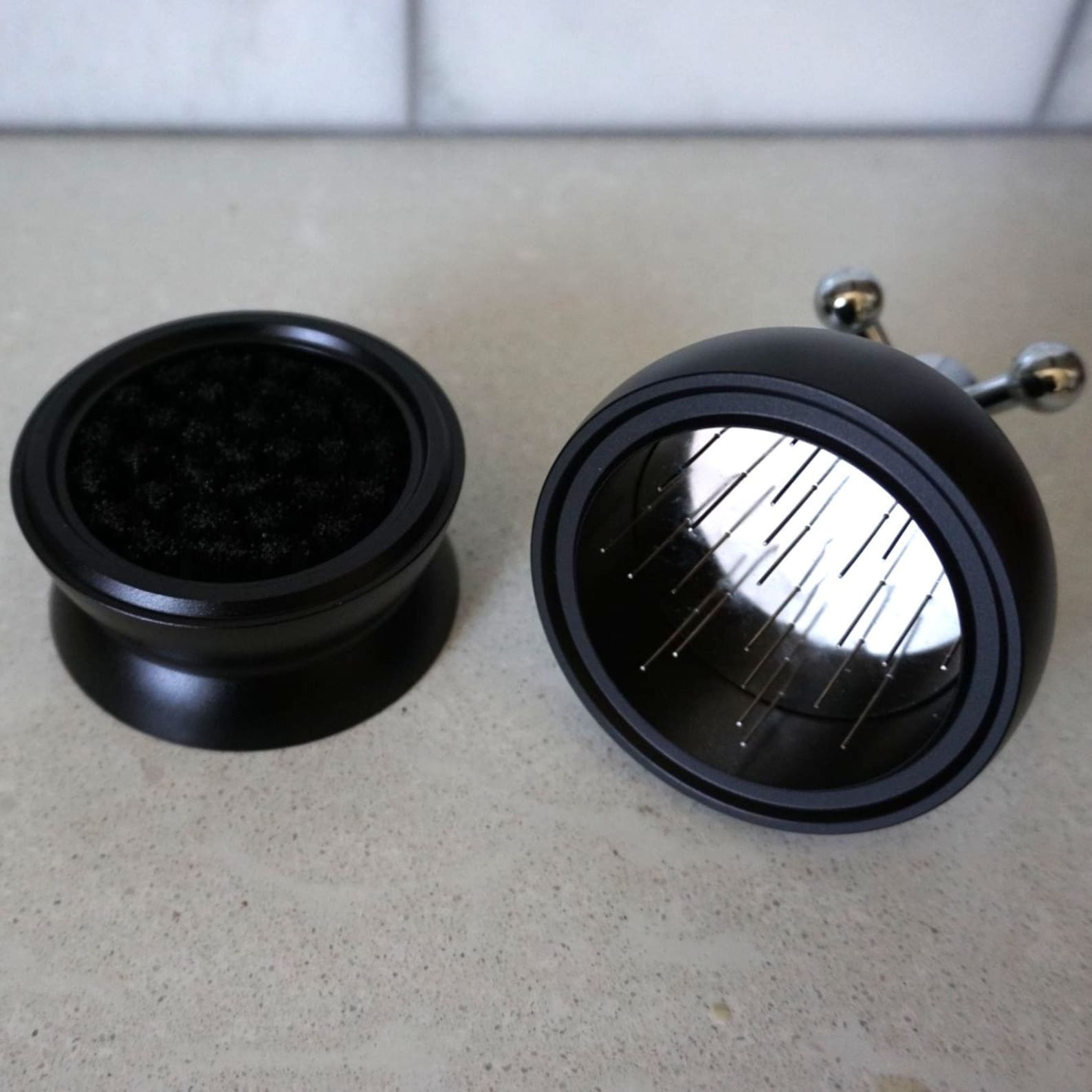 Black 58mm Adjustable Needle Distribution Tool V2 Needle Type Coffee ...