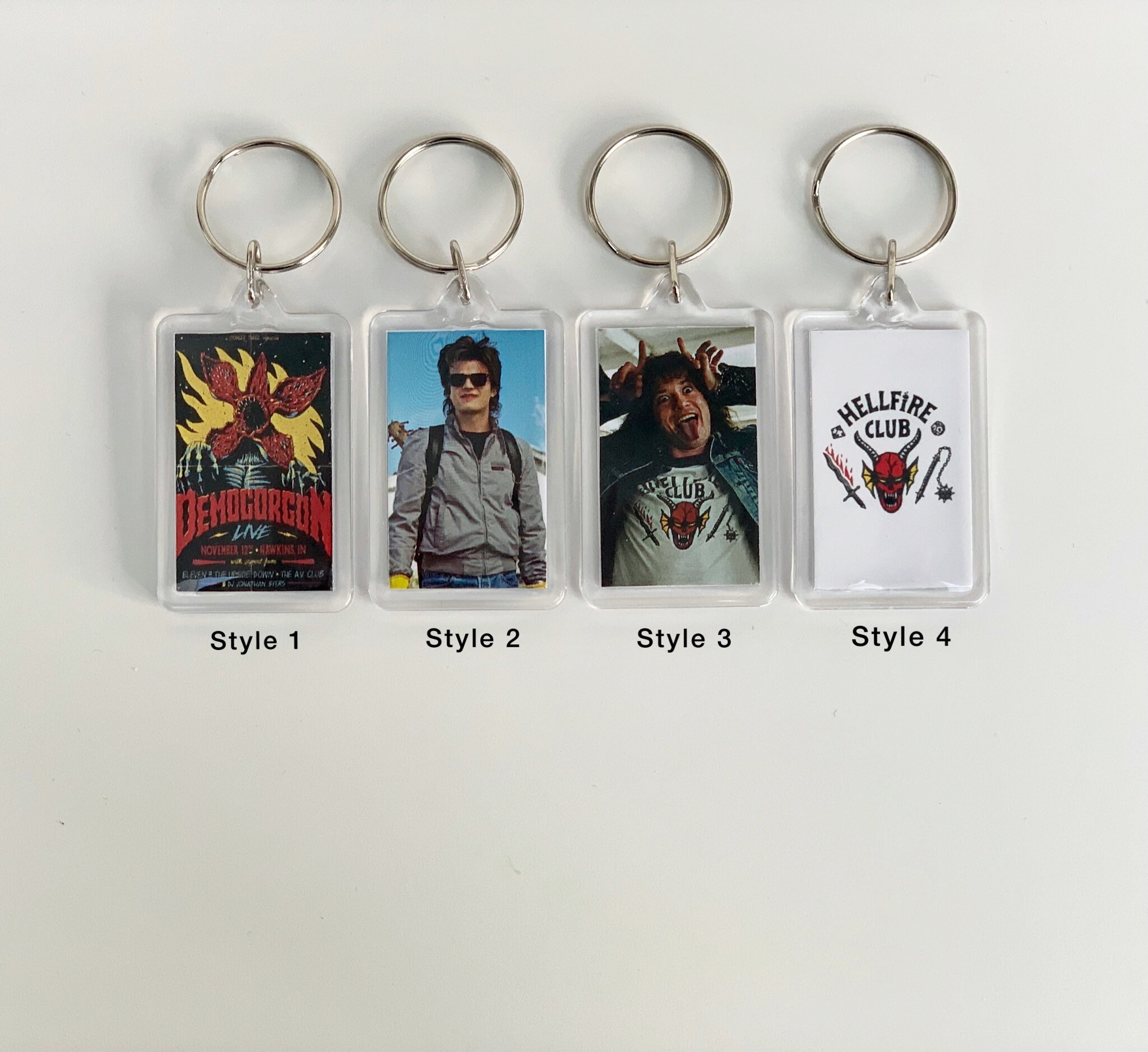 Stranger Things Inspired Keyrings - Etsy