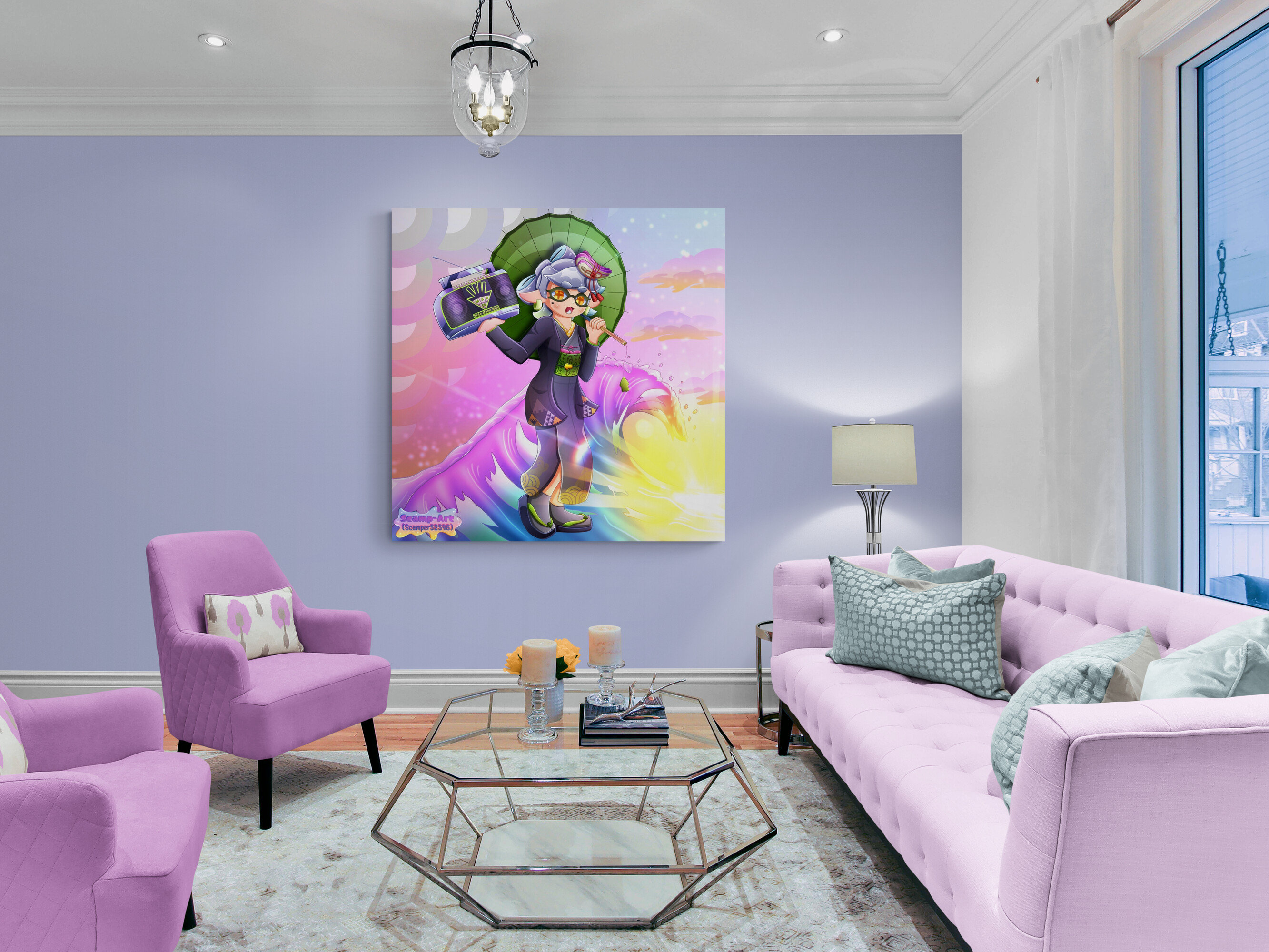 Kimono Marie Marie Splatoon Nintendo Art Digital Art Canvas Prints ...