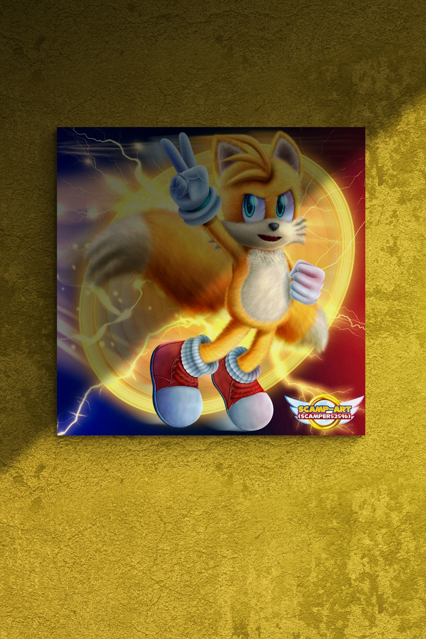 Movie Tails Tails the Fox Sonic Art Sega Art Digital Art Canvas Prints ...