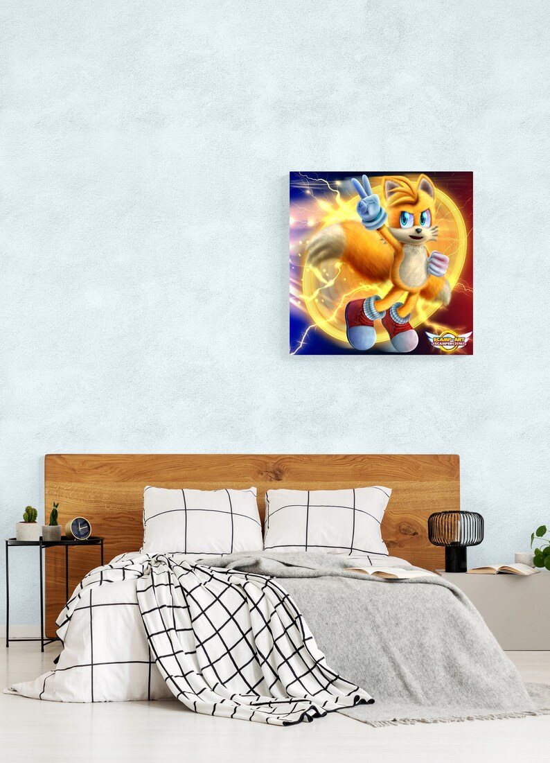 Movie Tails Tails the Fox Sonic Art Sega Art Digital Art Canvas Prints ...