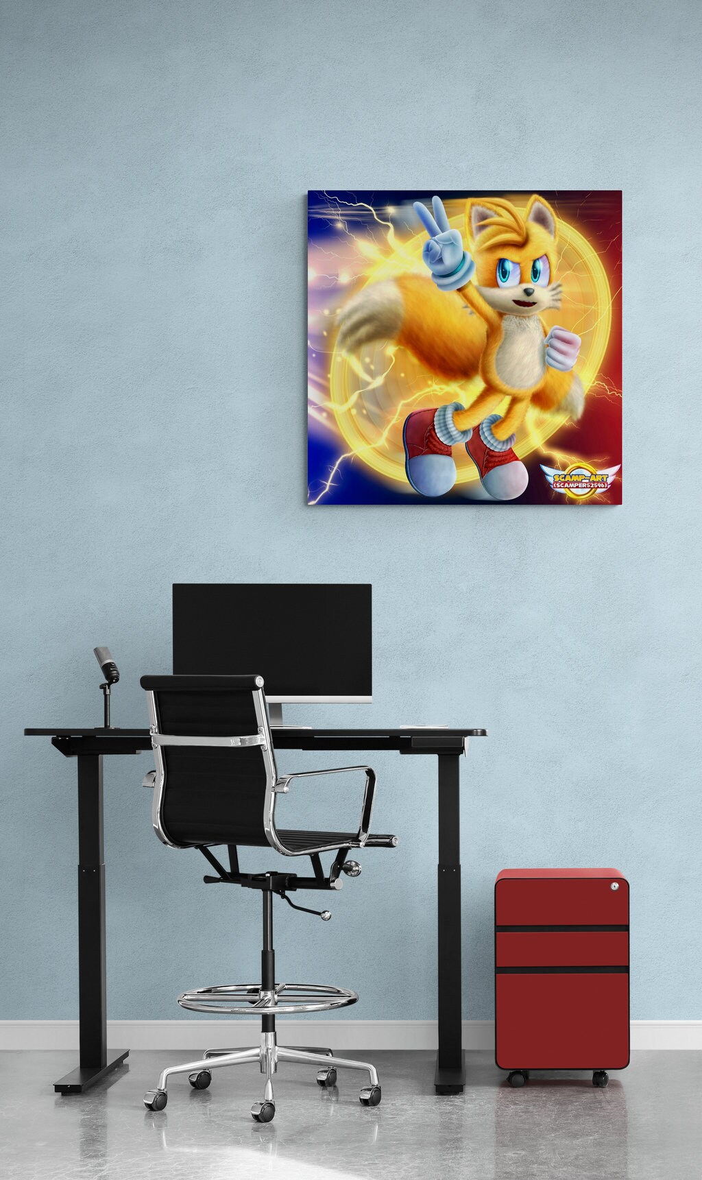 Movie Tails Tails the Fox Sonic Art Sega Art Digital Art Canvas Prints ...