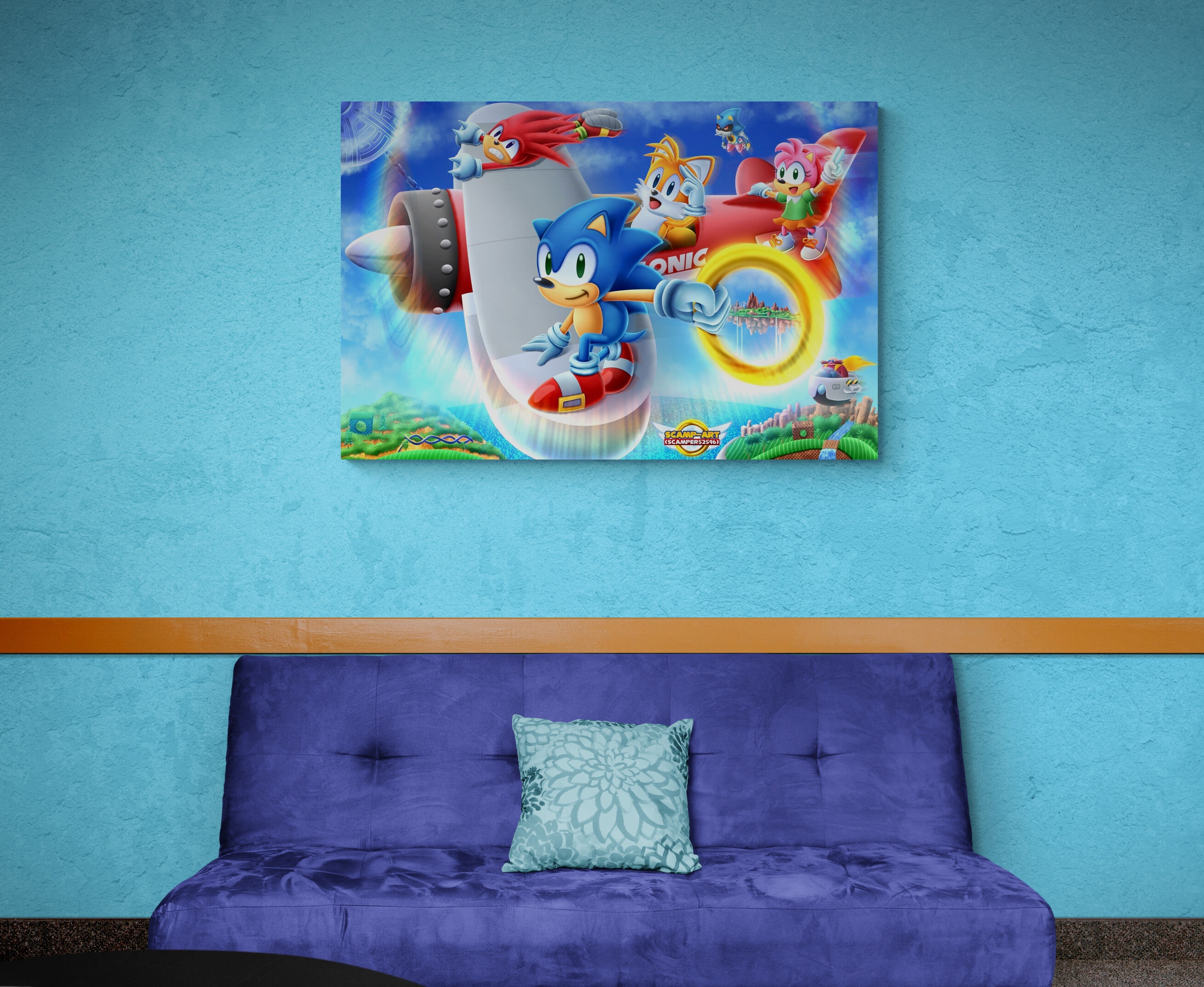 Back to the Origins Classic Sonic Sega Art Digital Art Metal Prints ...