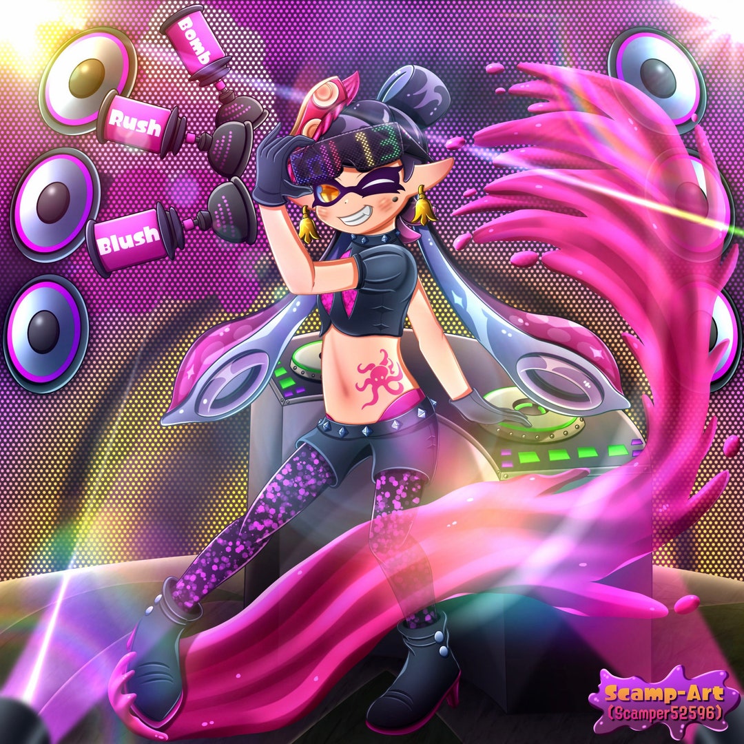 Octo Callie | Callie | Splatoon 3 | Nintendo Art | Digital Art | Canvas Prints | Metal Prints ...