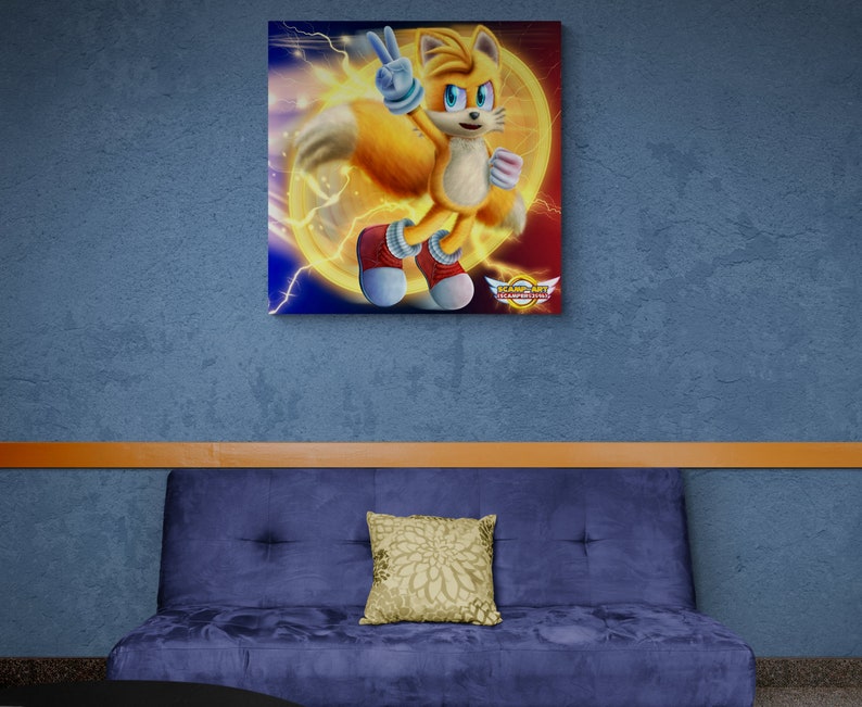 Movie Tails Tails the Fox Sonic Art Sega Art Digital Art Canvas Prints ...