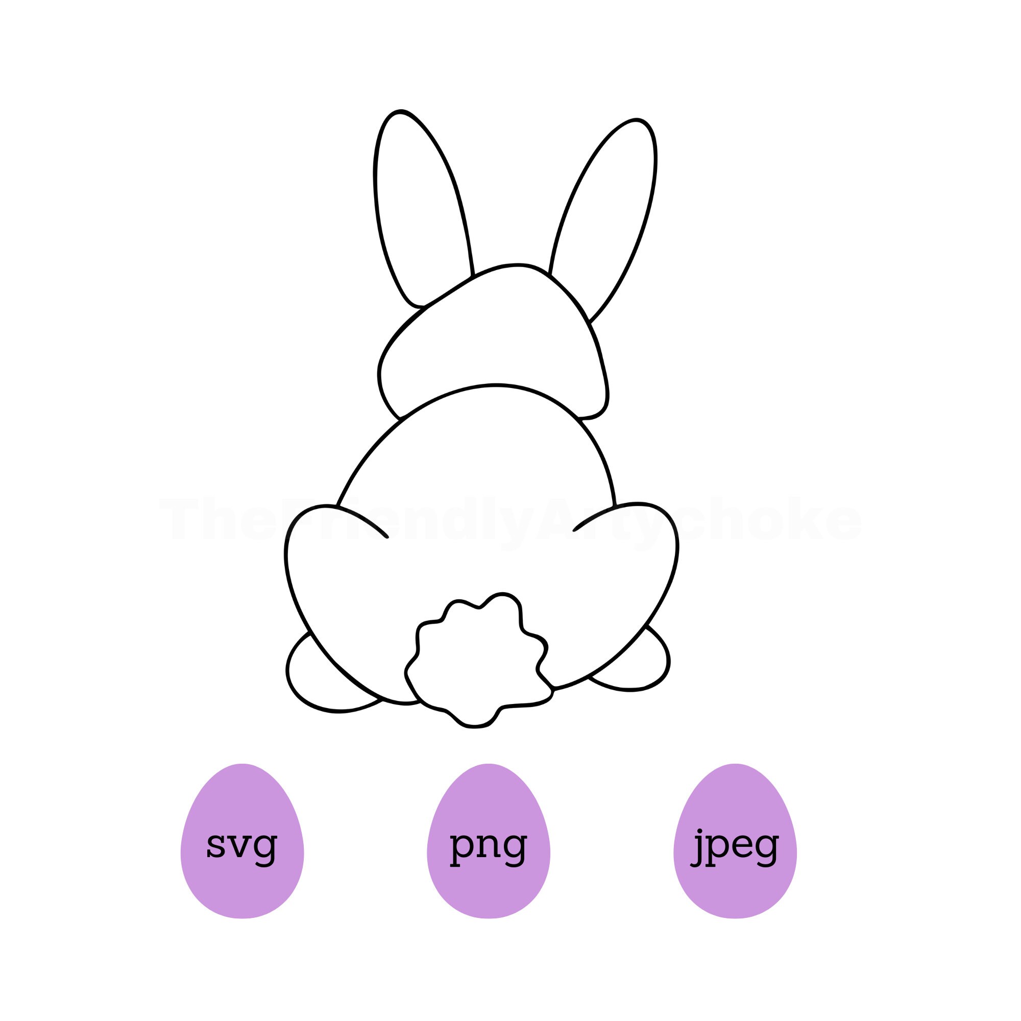 Bunny Butt Svg, Bunny Bum Svg, Easter Bunny Svg, Easter Svg, Png, Bunny ...