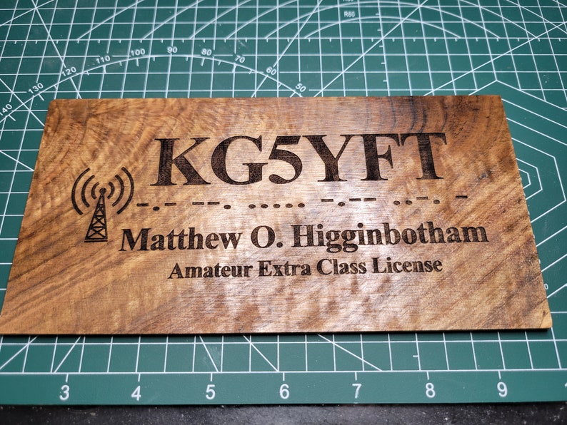 Walnut & Cherry Amateur Radio Call Sign Plaques NOW Includes Free ...