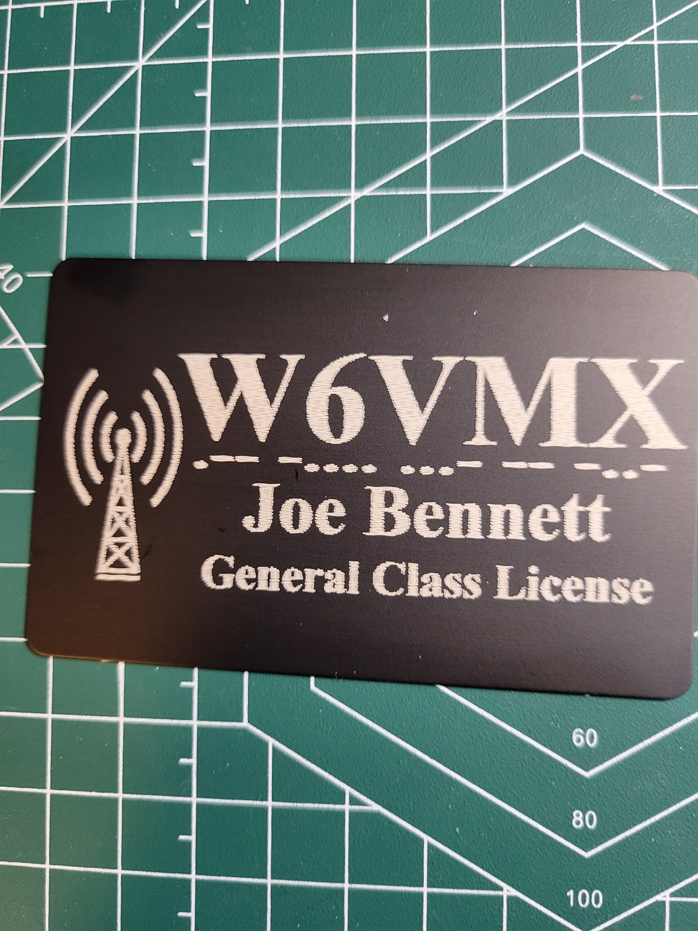 Anodized Aluminum Ham Call Sign Business Card - Etsy