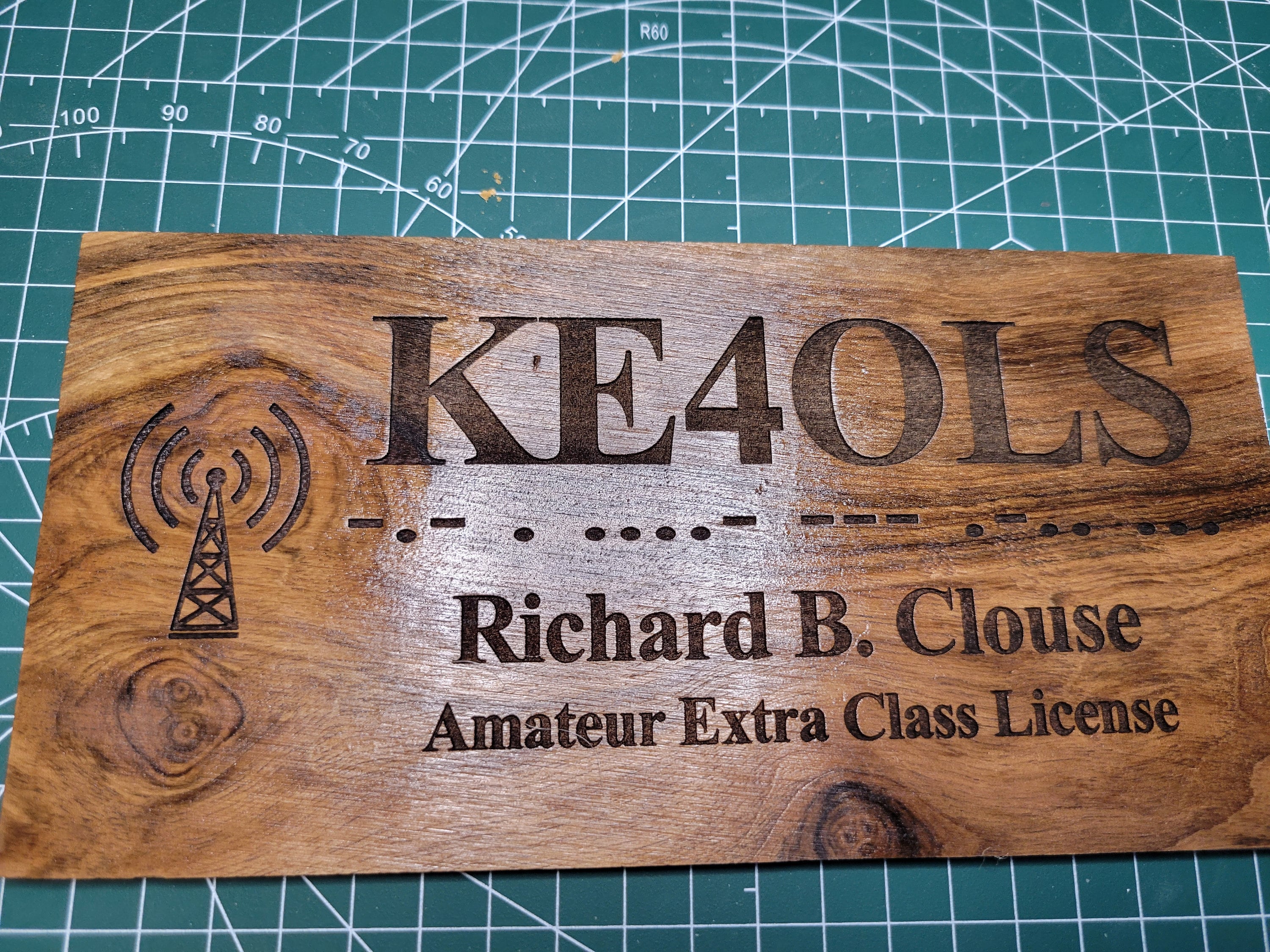 Walnut & Cherry Amateur Radio Call Sign Plaques NOW Includes Free ...