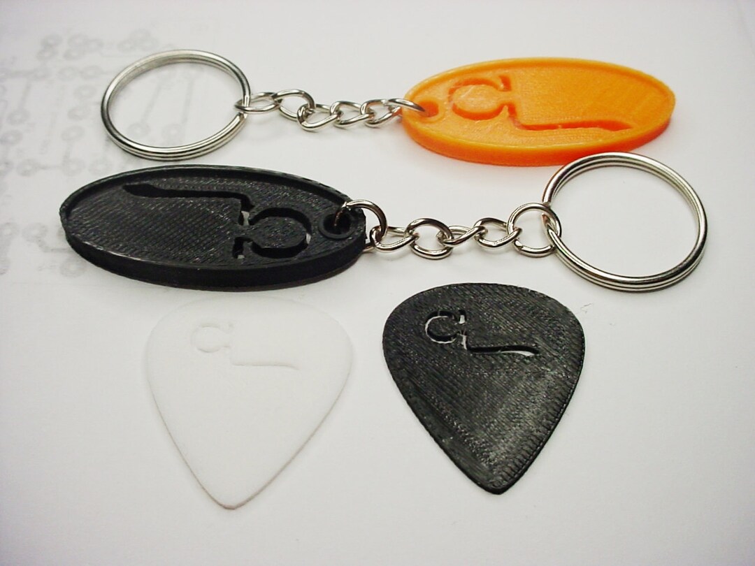 Clark Guitar Branded Key Fob's & Guitar Picks, Misc. Colors. - Etsy