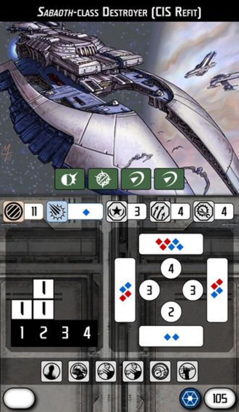 SW Aramada CIS Sabaoth Destroyer Miniature (1 Miniature) - Etsy