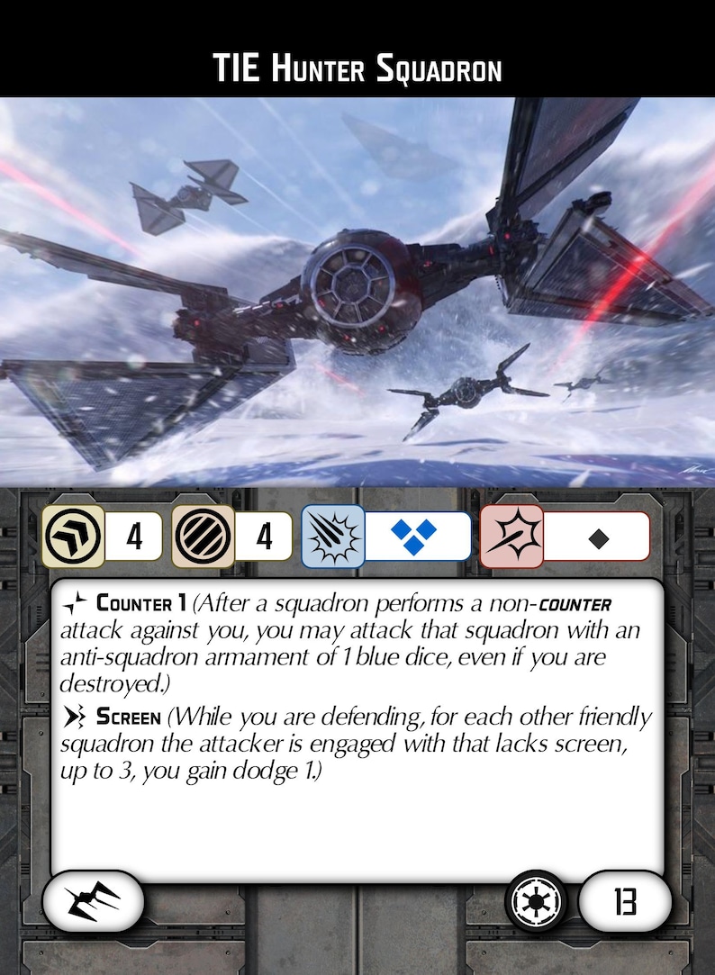 SW Armada TIE Hunters 12 Fighter Miniatures - Etsy