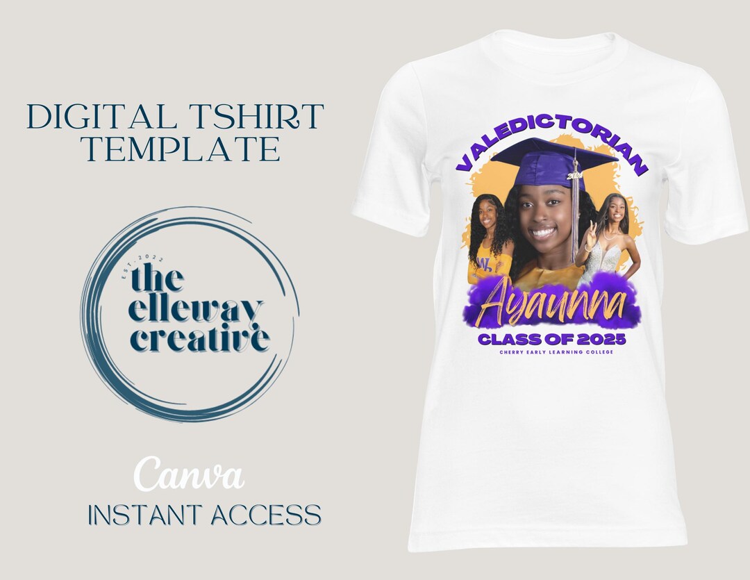 Graduation T-shirt Template – Editable & Instant Download! - Etsy