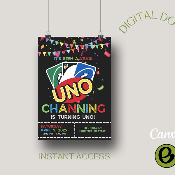 Uno Invitation - Etsy