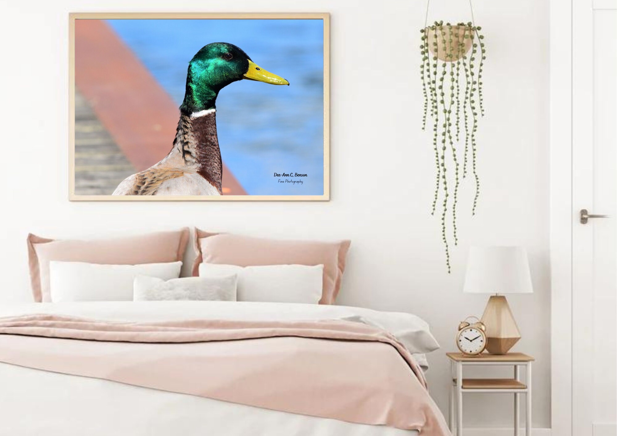 Mallard Duck Print, Nursery Wall Art, Modern Minimalist Home Decor Cute ...