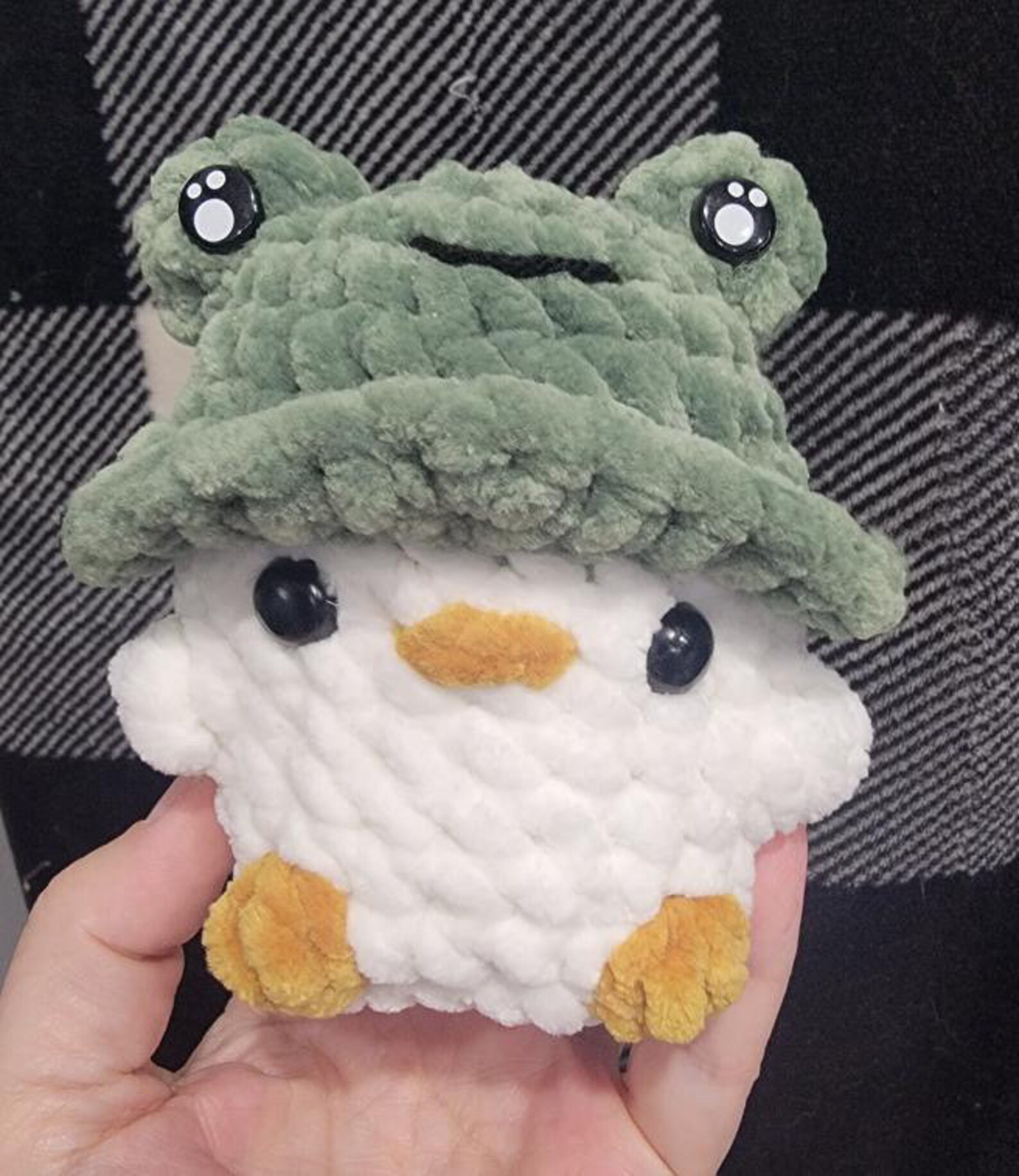 Chick With Frog Hat Crochet Pattern/ Crochet Chick Pattern. - Etsy