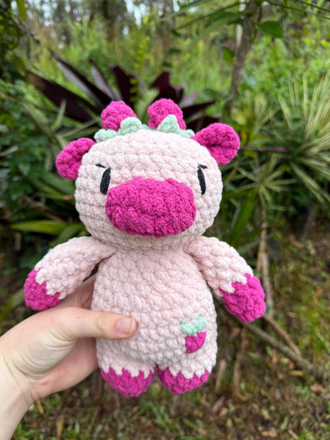 Raspberry Cow/ Crochet Cow/ Crochet Plushie - Etsy