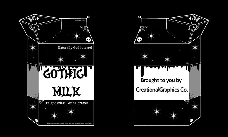 Gothic Milk Keychain - Etsy