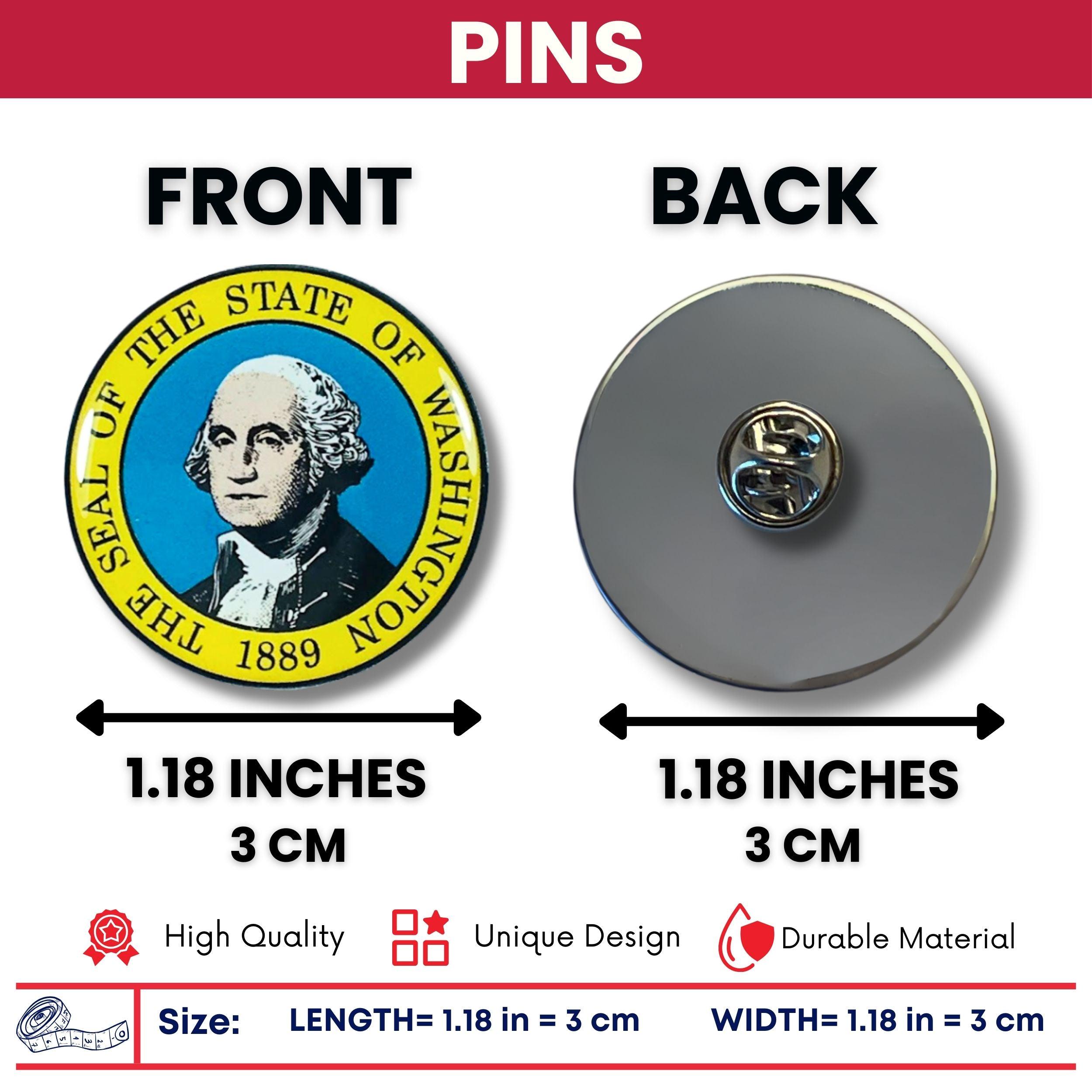 Pin - State Seal Washington - USA - Etsy