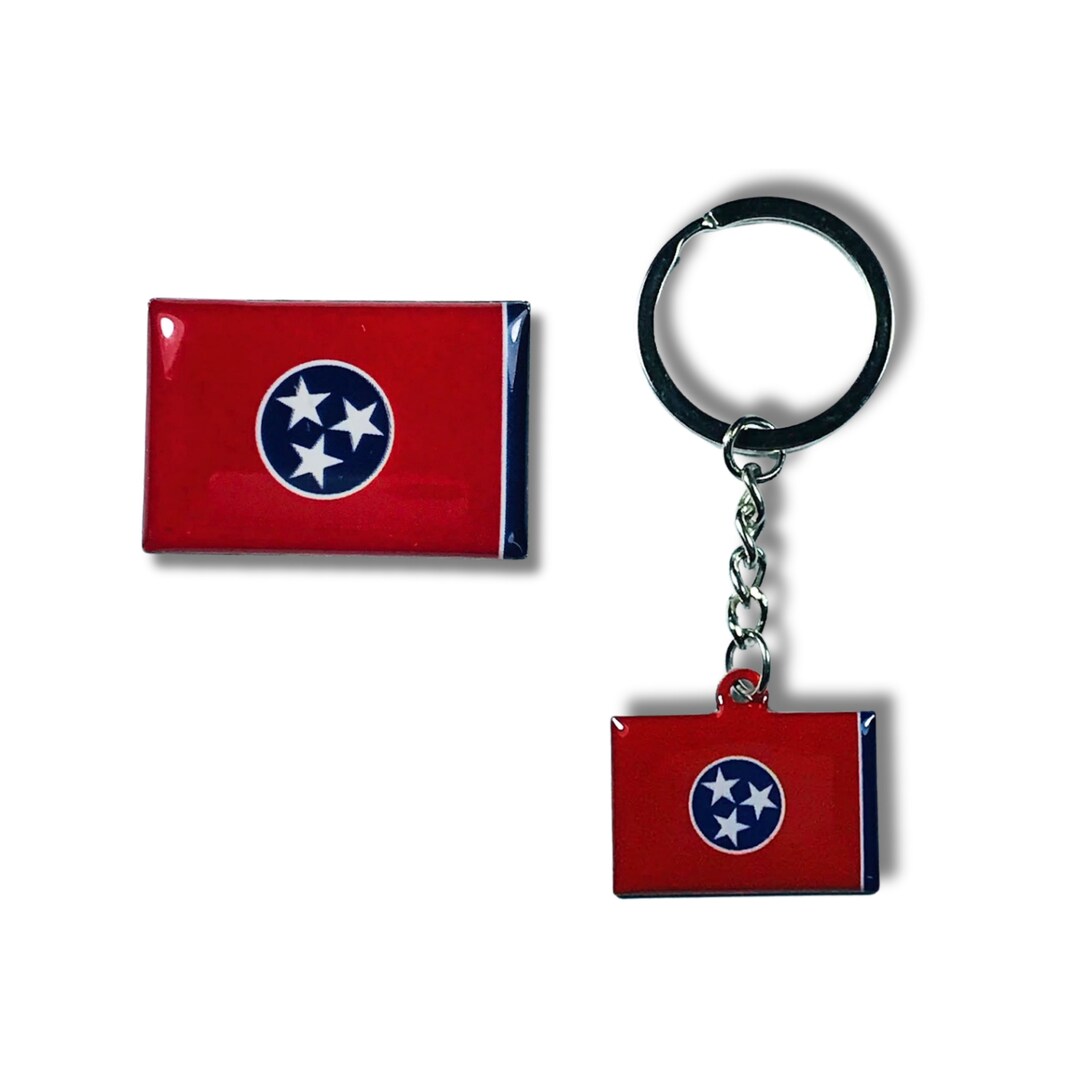 Tennessee Flag, Enamel Pin, Flag Keychain, Adorable Collections State ...