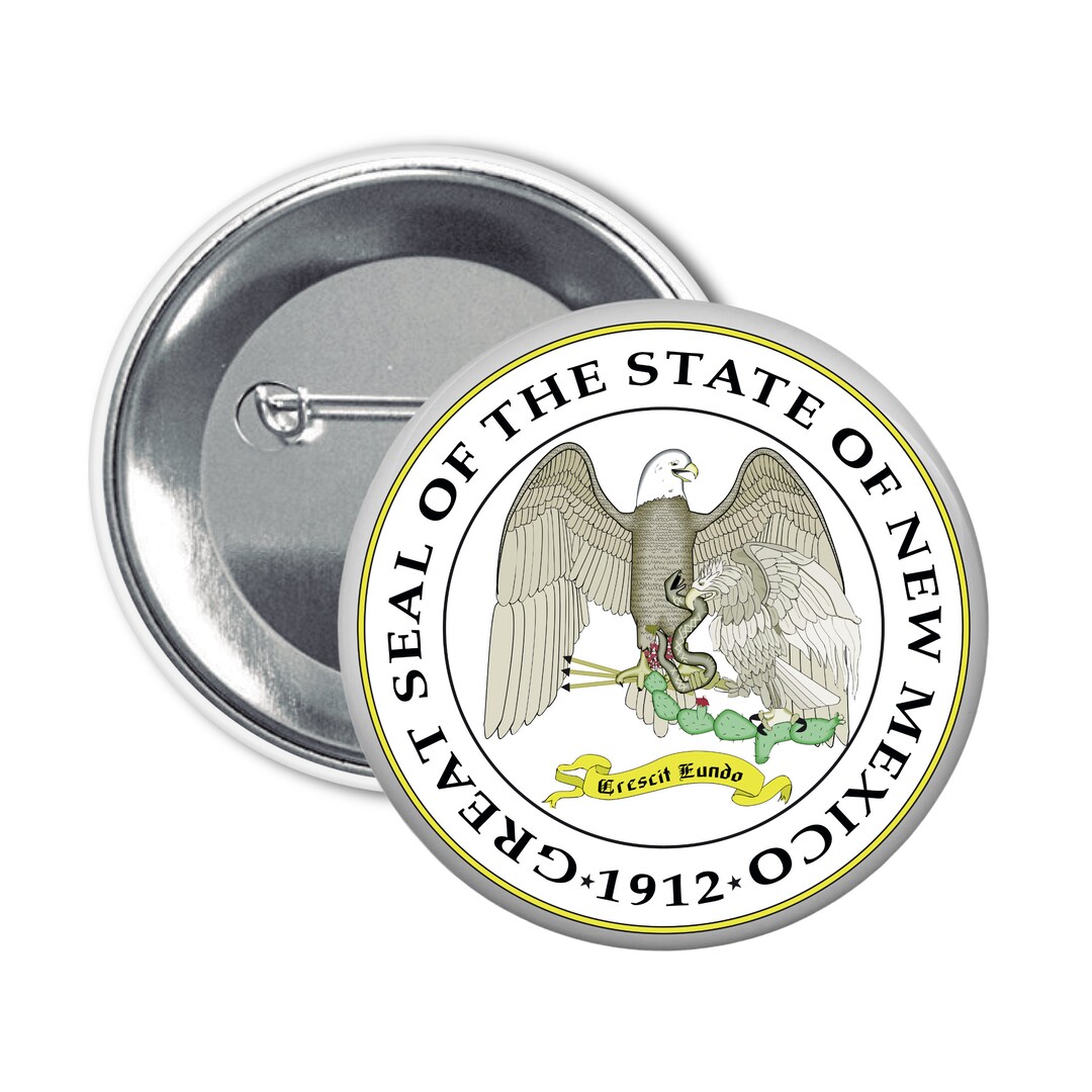 New Mexico Seal Button, Worldwide Souvenirs Seal Button, USA Button ...