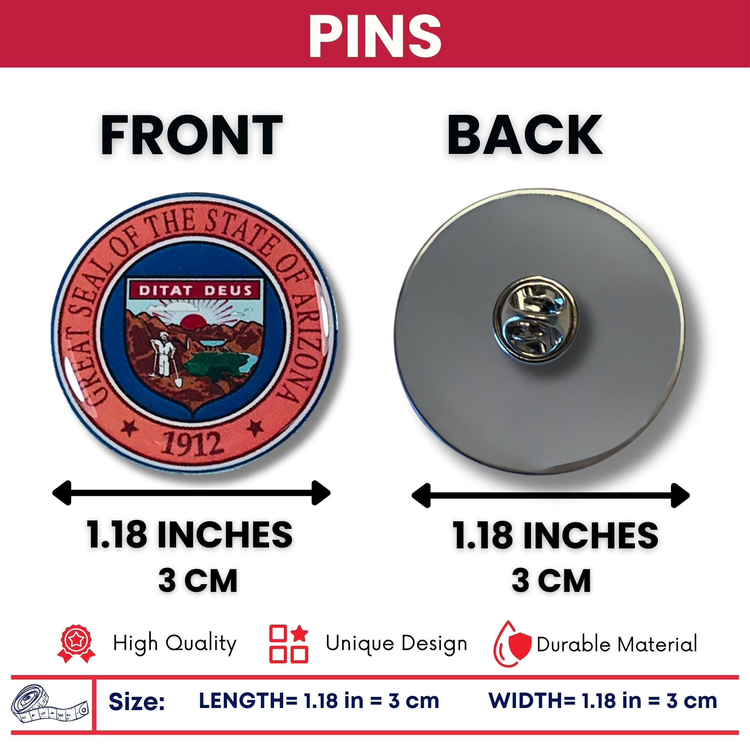 Pin - State Seal Arizona - USA - Etsy